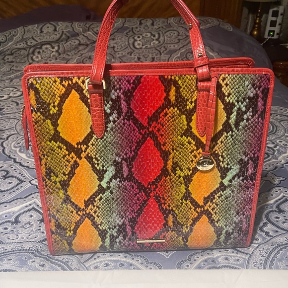 Brahmin | Bags | Brahmin Tia Red Dragon Tote | Poshmark